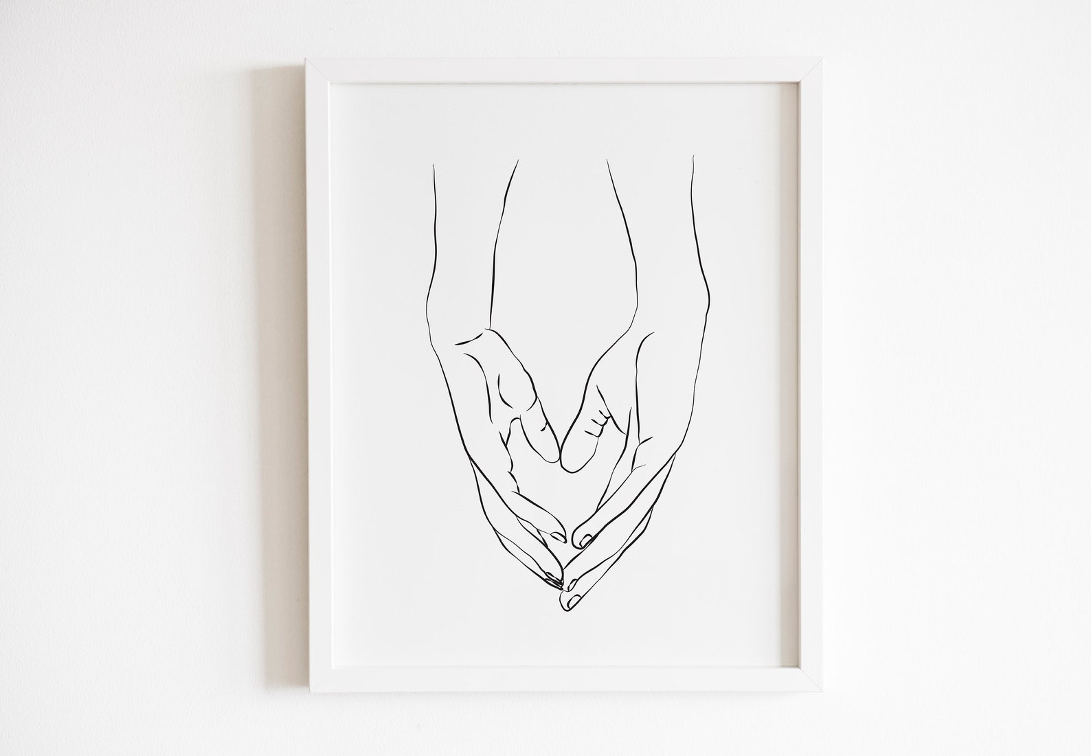 Holding Hands Line Art Print One Line Drawing Printable Wall - Etsy