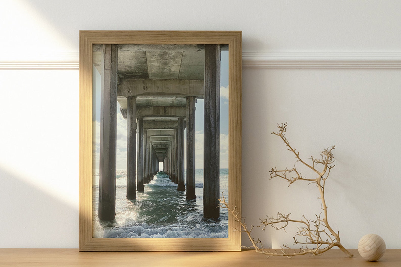 San Diego Pier Print Wooden Pier Print Neutral Beach Decor - Etsy