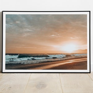 Beach Sunset Print, Sunset Poster Print, Sunrise Beach Print, Beach ...