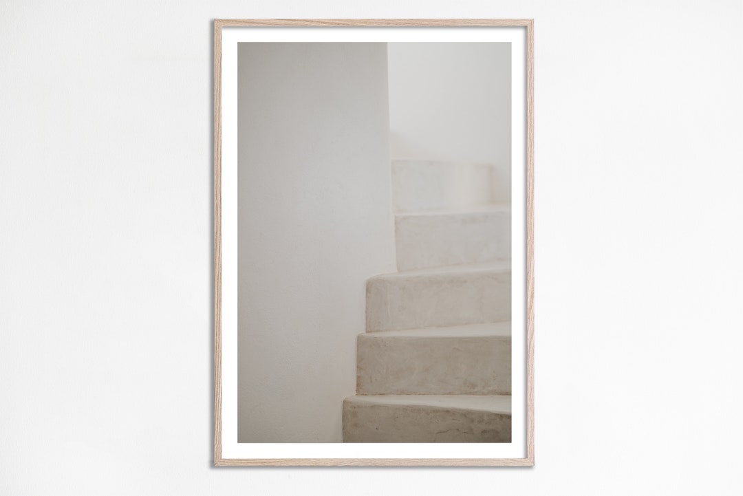 White Staircase, Architecture Print, Stair Steps, Stairs Photography ...