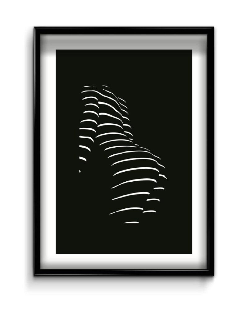 Sensual Body Print Woman Body Shape Abstract Female Body | Etsy