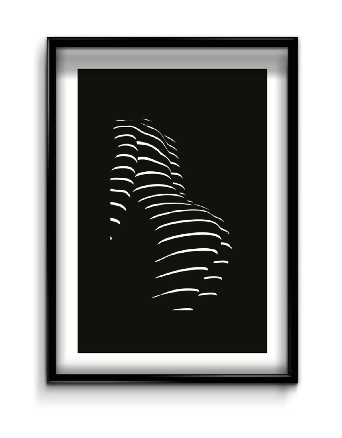 Sensual Body Print Woman Body Shape Abstract Female Body Etsy