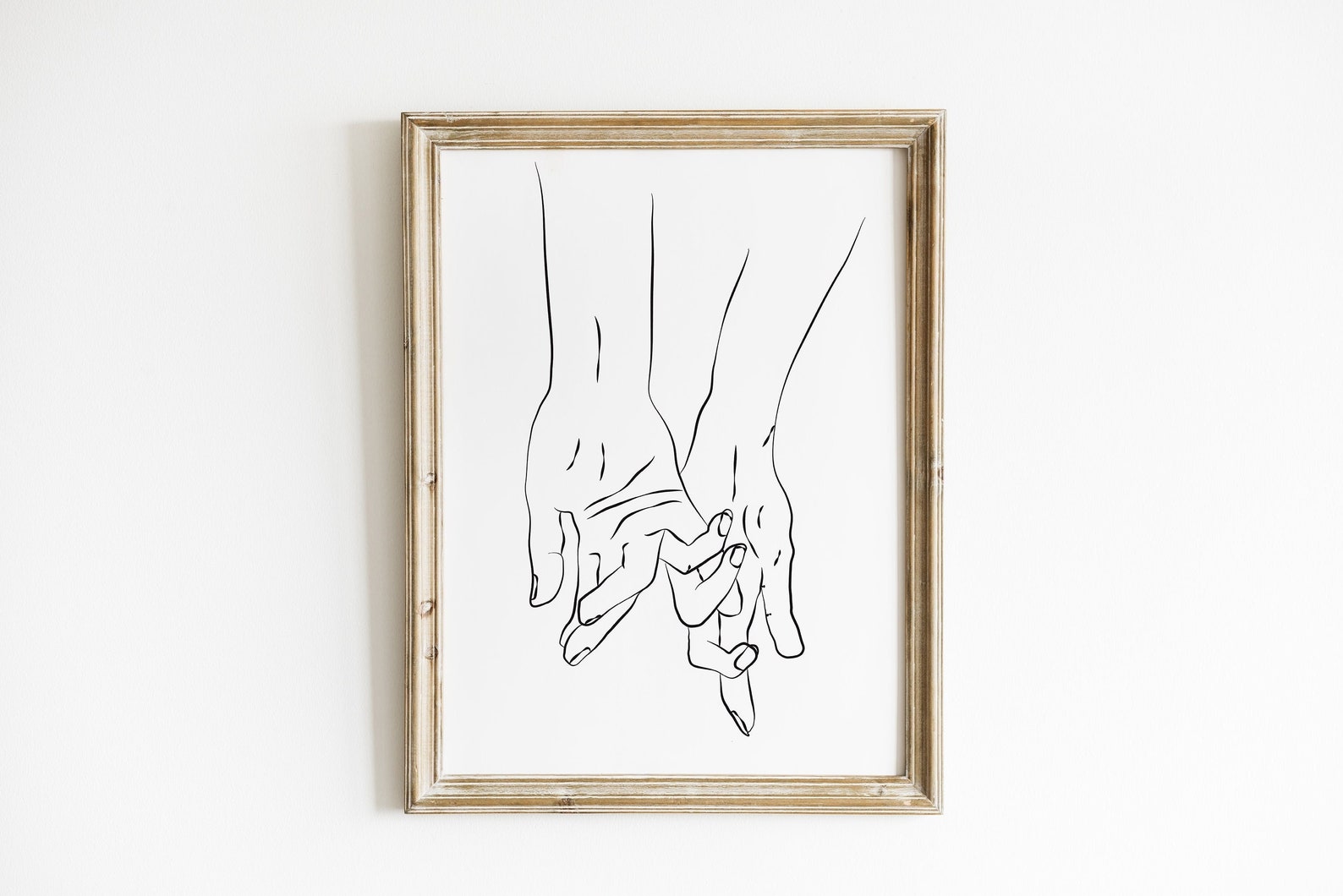 One Line Art Couple Hands Line Art Couple Minimalist Wall Art - Etsy