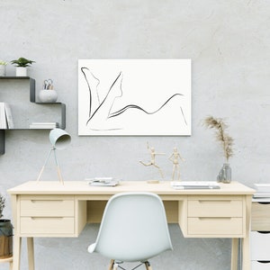 Curvy Woman Body Contour Female Body Outline Printable Wall | Etsy