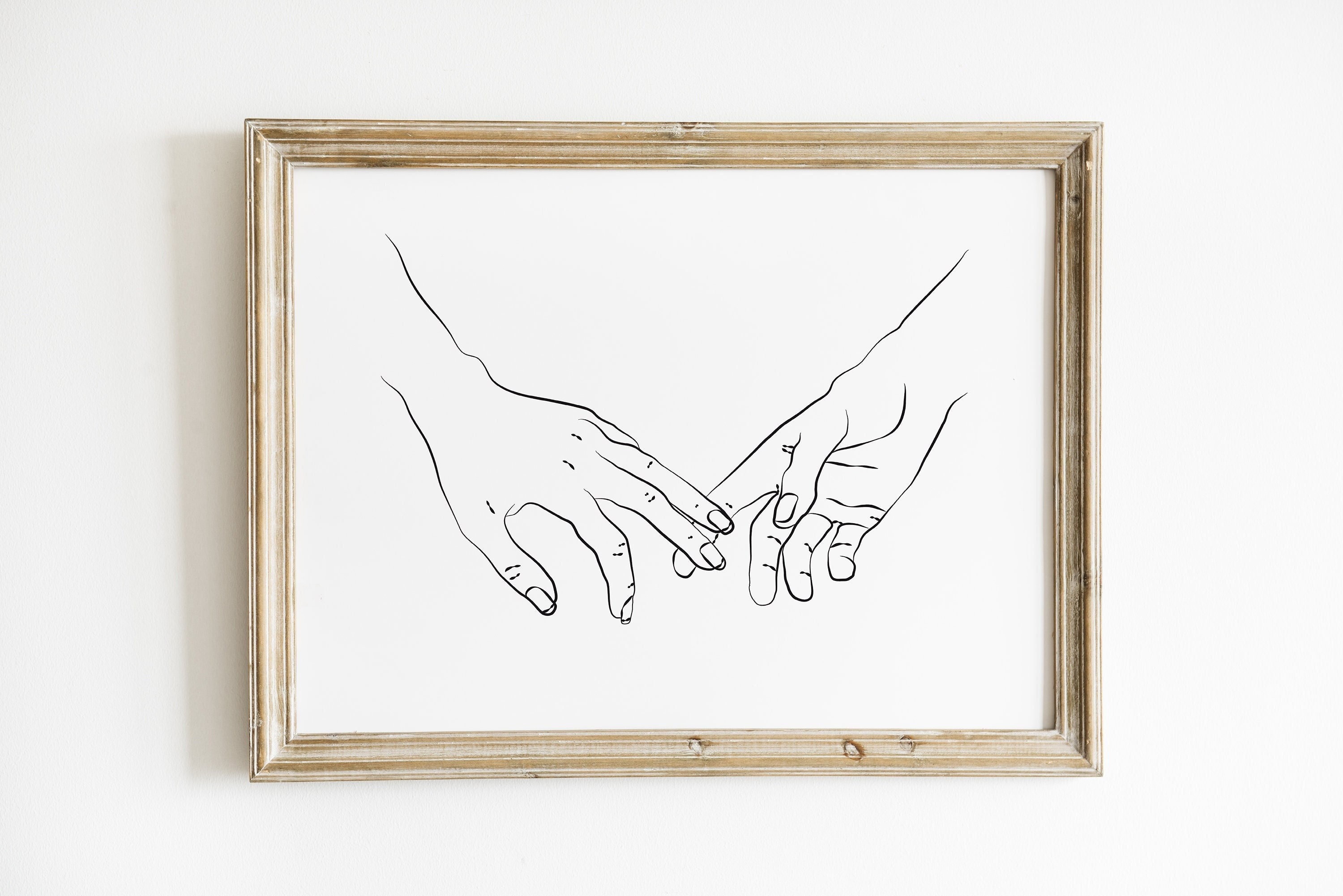 Horizontal Hands Poster Holding Hands Print Two Hands | Etsy