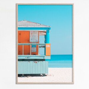 Colorful Lifeguard Tower Print, Beach Wall Art, Lifeguard Photo, Beach ...