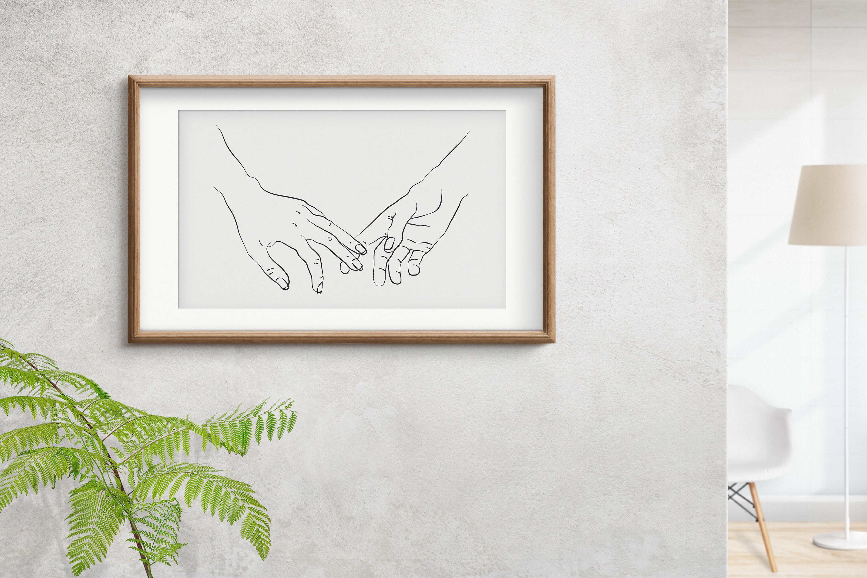 Horizontal Hands Poster Holding Hands Print Two Hands | Etsy