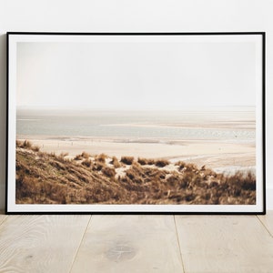 Neutral Coastal Wall Art, Soft Neutral Beach Scenery Landscape, Soft ...