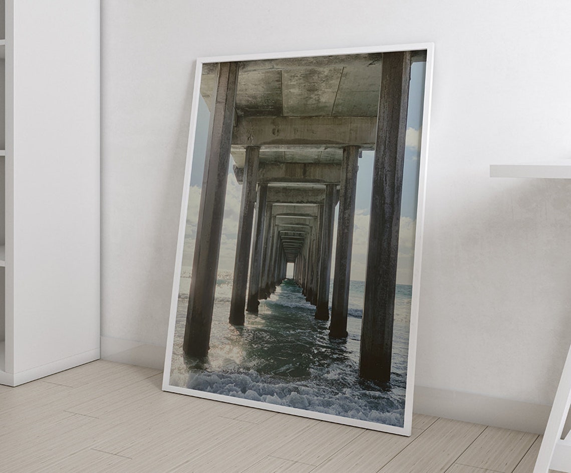 San Diego Pier Print Wooden Pier Print Neutral Beach Decor - Etsy
