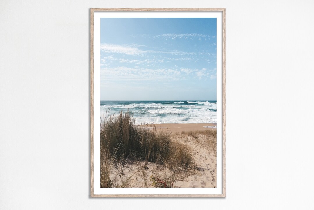Neutral Beach Photography, Boho Coastal Poster, Neutral Beach Print ...
