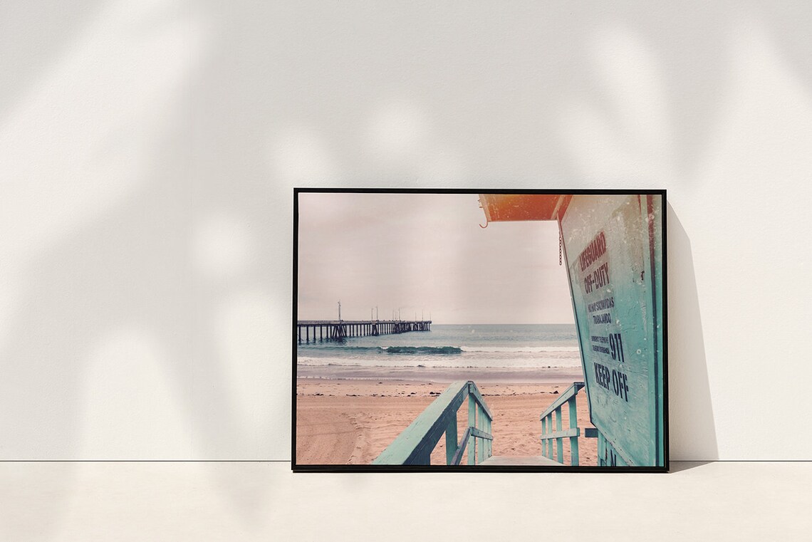 Retro Lifeguard Tower Print Lifeguard Print Printable Beach | Etsy