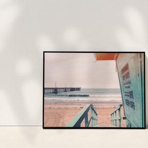 Retro Lifeguard Tower Print, Lifeguard Print, Printable Beach Art ...