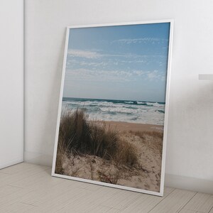 Neutral Beach Photography, Boho Coastal Poster, Neutral Beach Print ...