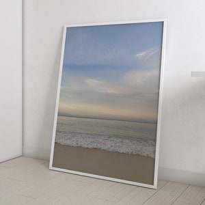 Neutral Beach Print, Soft Muted Tones Beach Photo, Pastel Colours ...