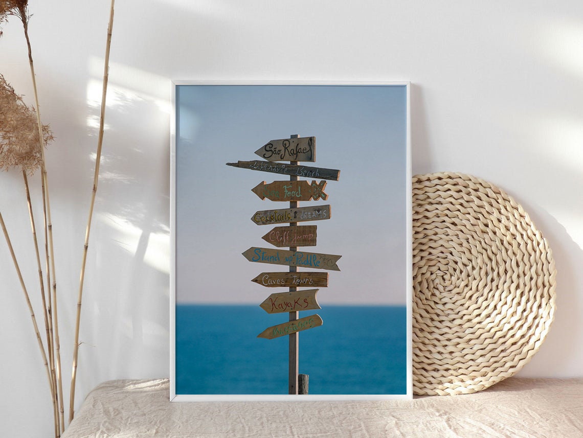 Wooden Beach Signs Printable Beach Directional Signs Beach - Etsy