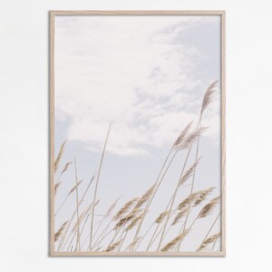 Boho Neutral Botanical Print Pampas Grass Printable Wall Art Neutral ...