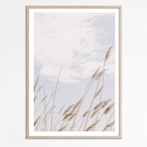 Boho Neutral Botanical Print Pampas Grass Printable Wall Art Neutral ...