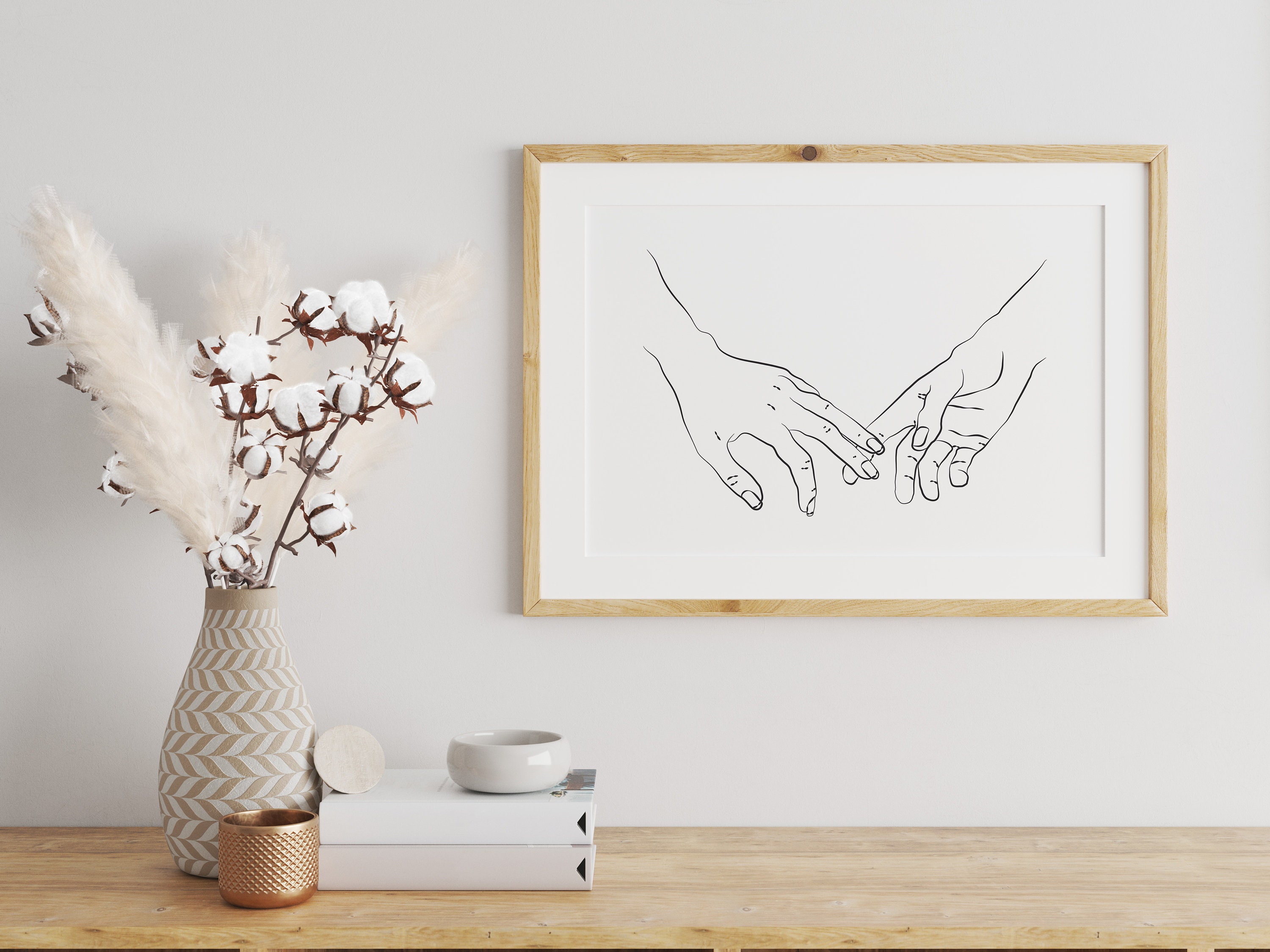 Horizontal Hands Poster Holding Hands Print Two Hands | Etsy
