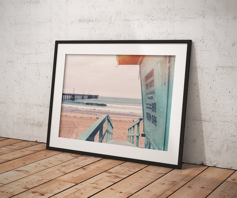 Retro Lifeguard Tower Print Lifeguard Print Printable Beach | Etsy