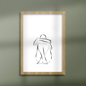 Minimal Aesthetic Body Contour, Figure Outline, One Line Body Drawing ...