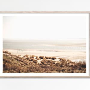 Neutral Coastal Wall Art, Soft Neutral Beach Scenery Landscape, Soft ...