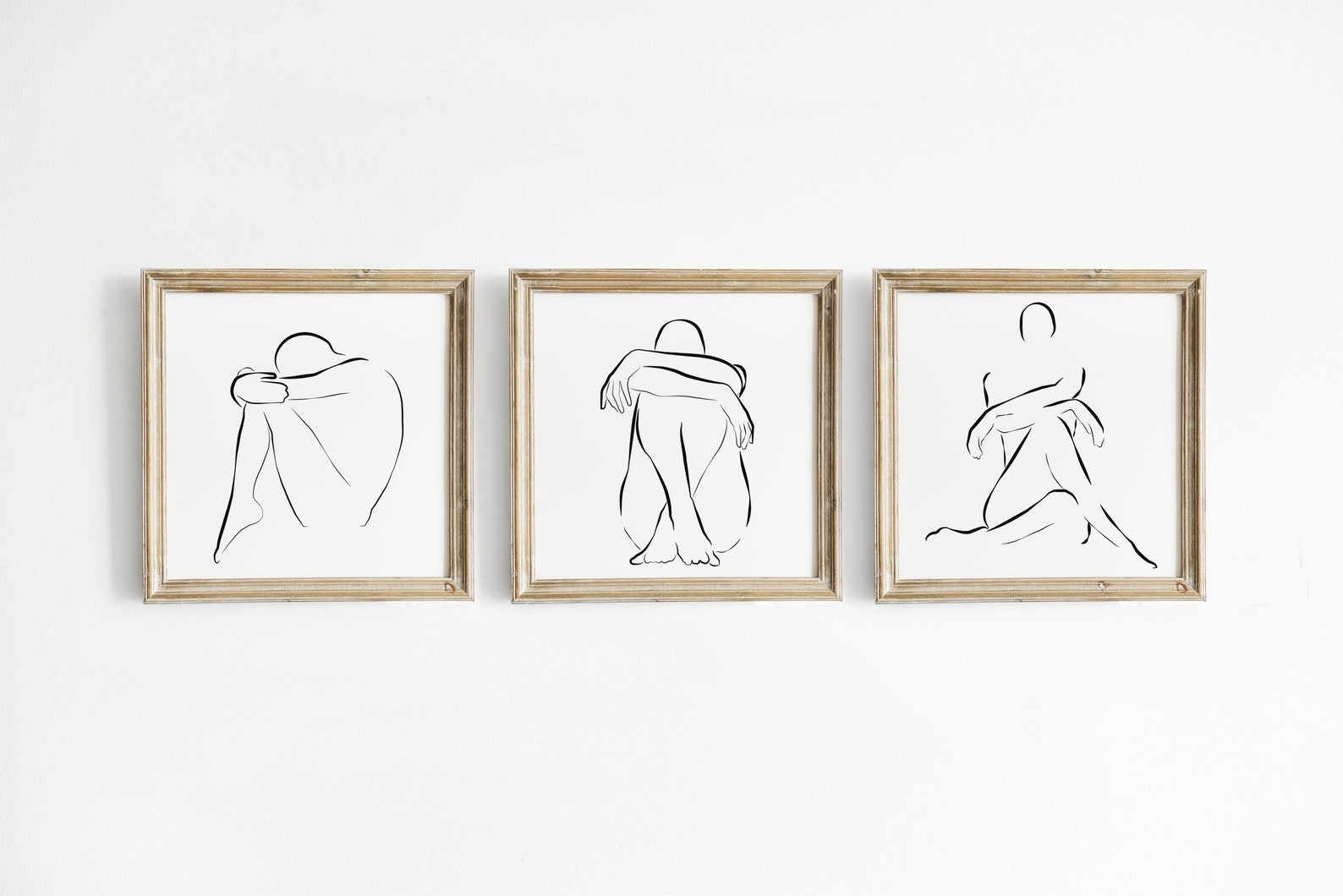 3 Piece Wall Art Line Art Printable Wall Art One Line Art - Etsy