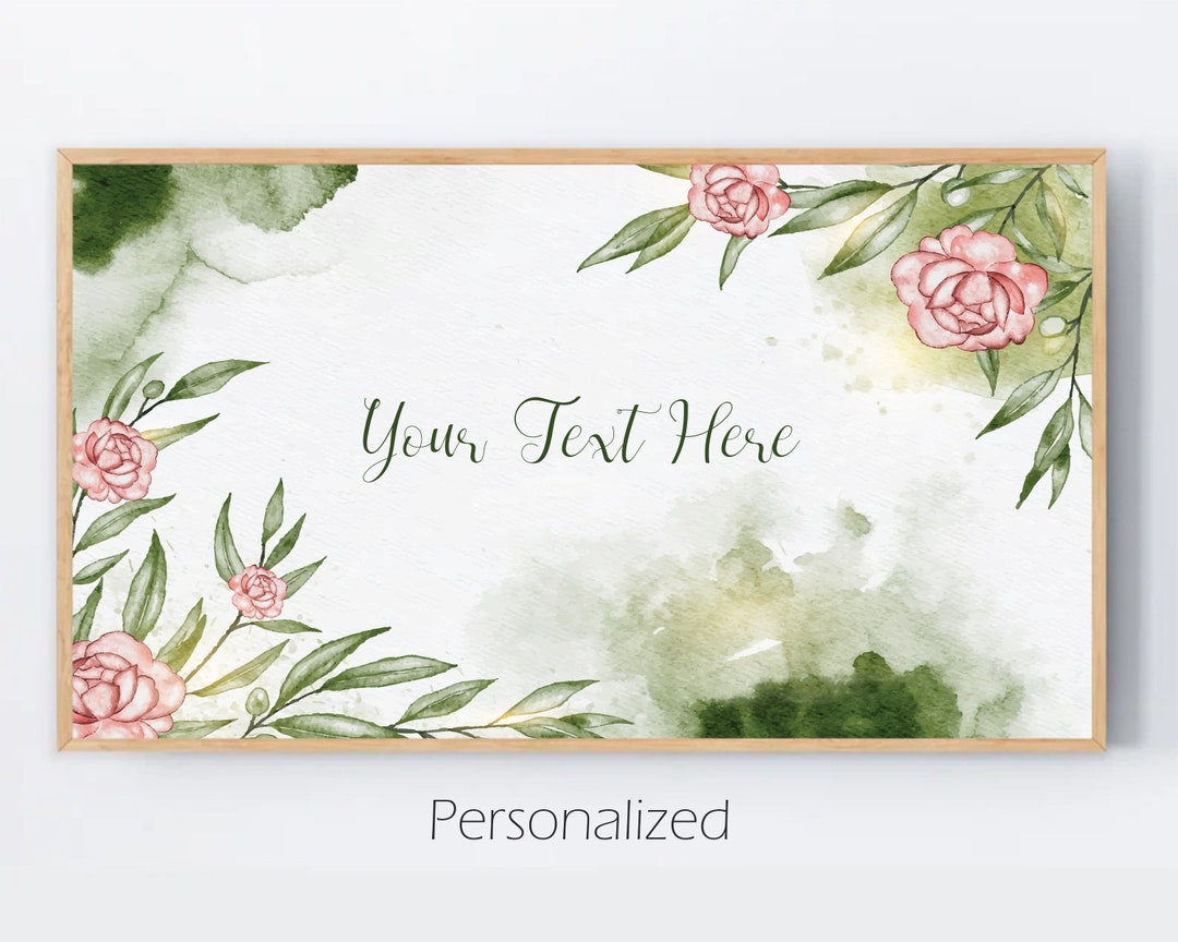Custom Text, Samsung Frame TV Art Personalized Message, Customized Tv ...