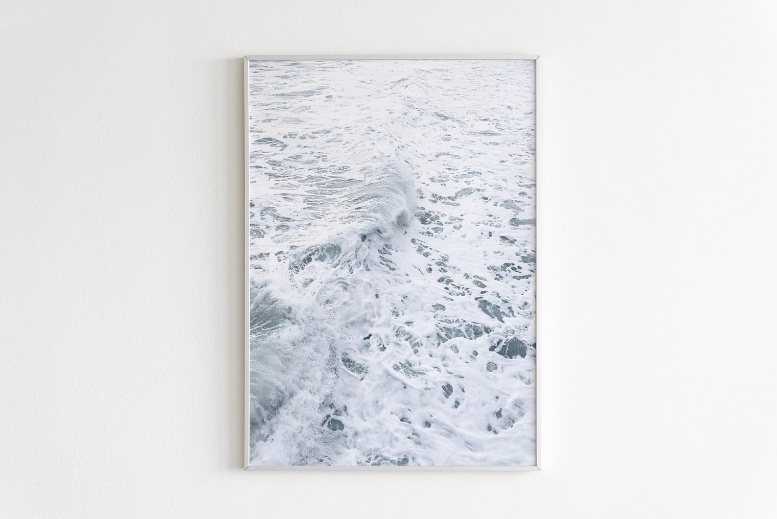 Ocean Wall Art, Ocean Water Seafoam Print, Neutral Tones Ocean Print ...