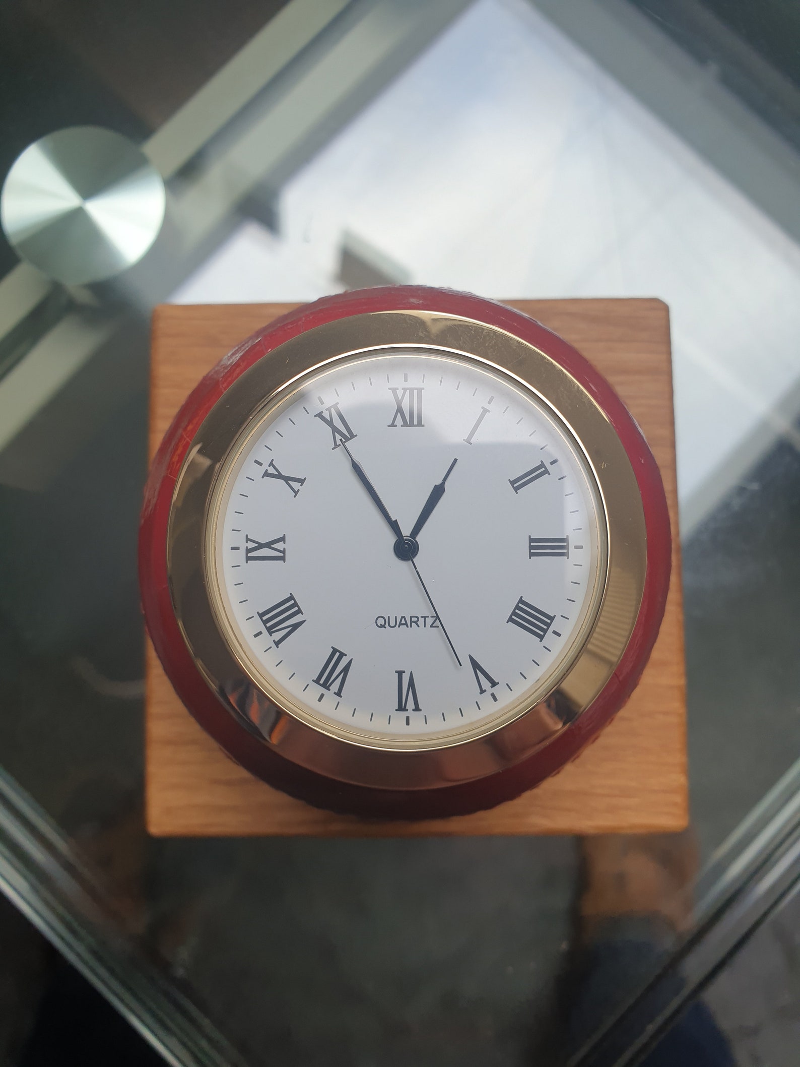 Cricket Ball Clock on Oak Base - Etsy