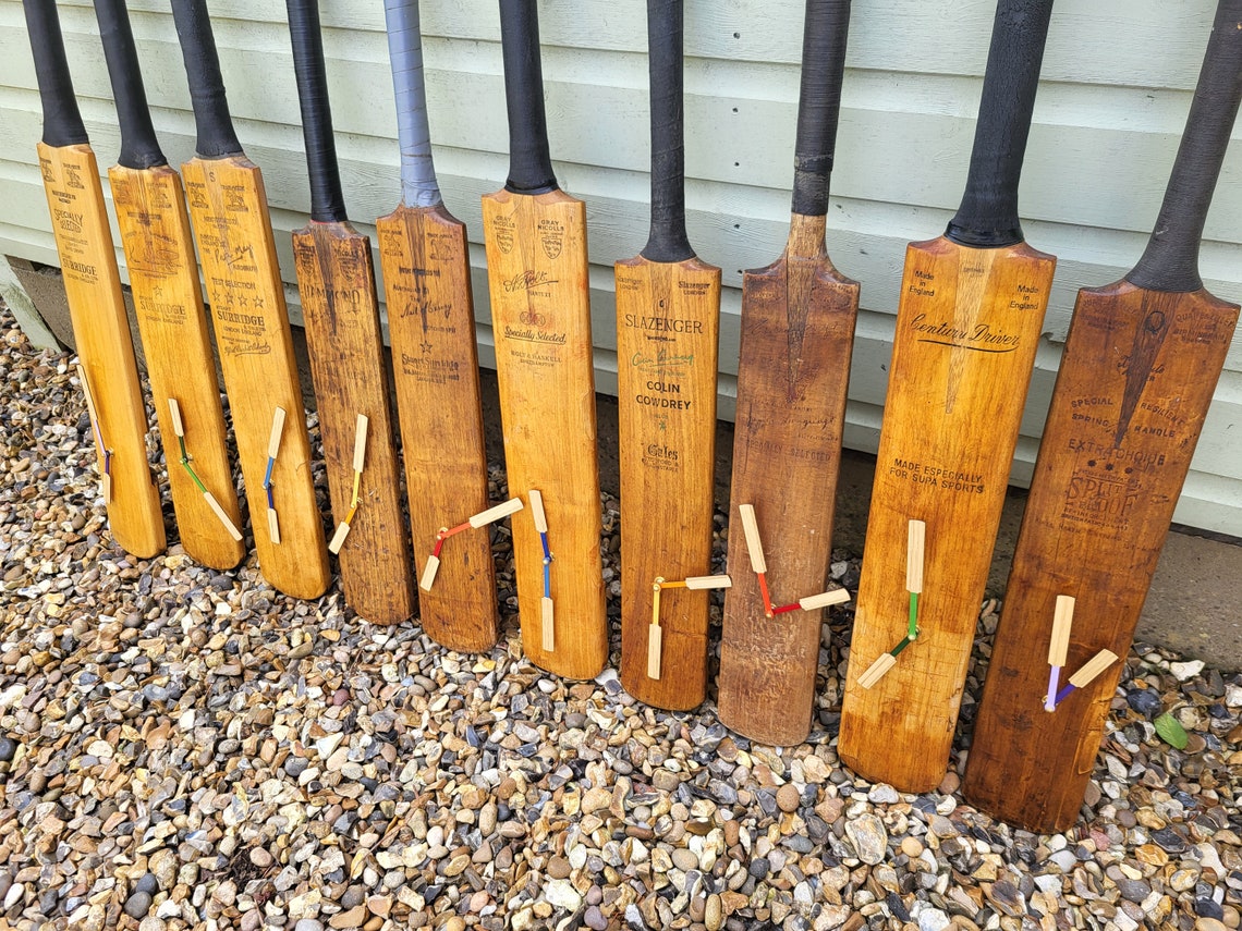 Vintage Cricket Bat Clock With Cricket Bat Shaped Hands - Etsy