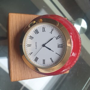 Cricket Ball Clock on Oak Base - Etsy