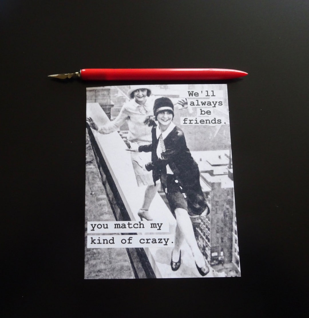 Hilarious Card for A Crazy Friend, I'm Thinking of You Card, 140, Women ...