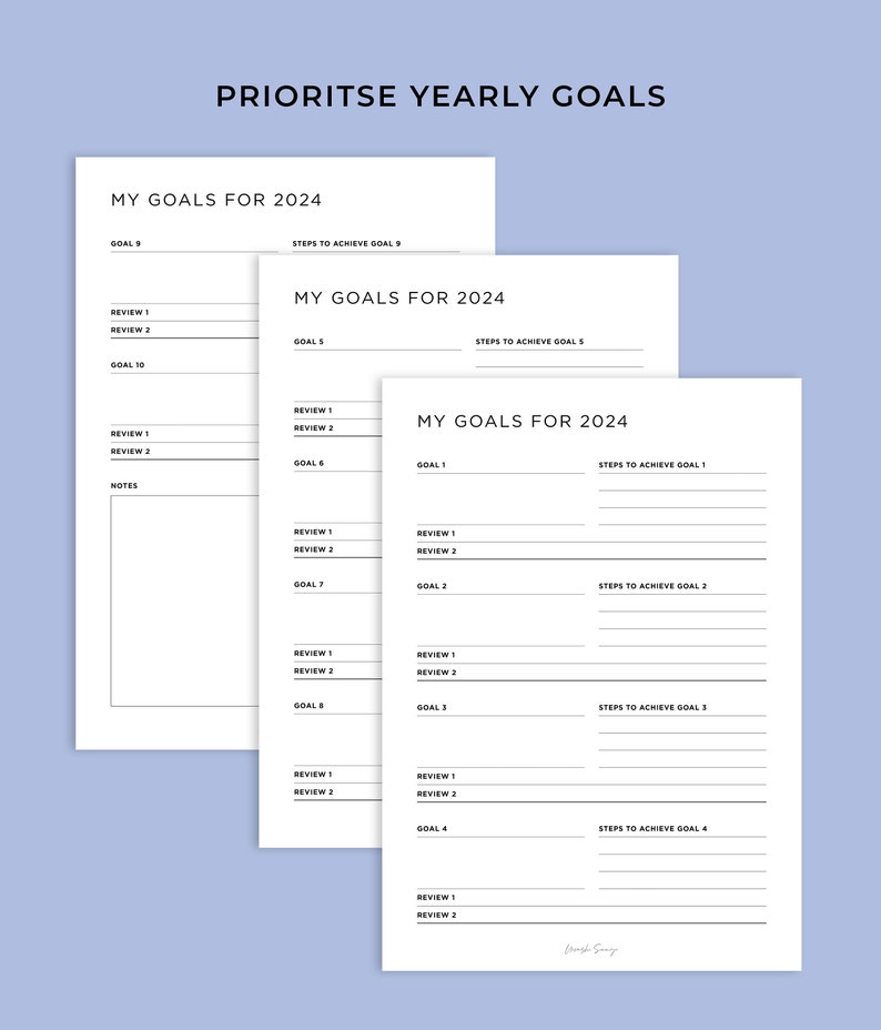 2024 Goals Printable My Goals Self Goals Yearly Goals Printable 2024 ...
