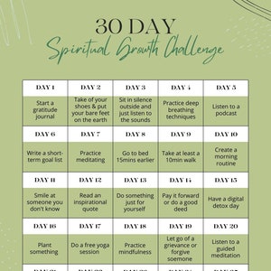 30 Day Spiritual Growth Challenge - Etsy