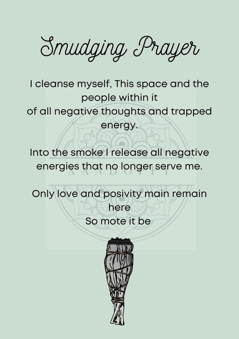 A Smudging Prayer - Etsy