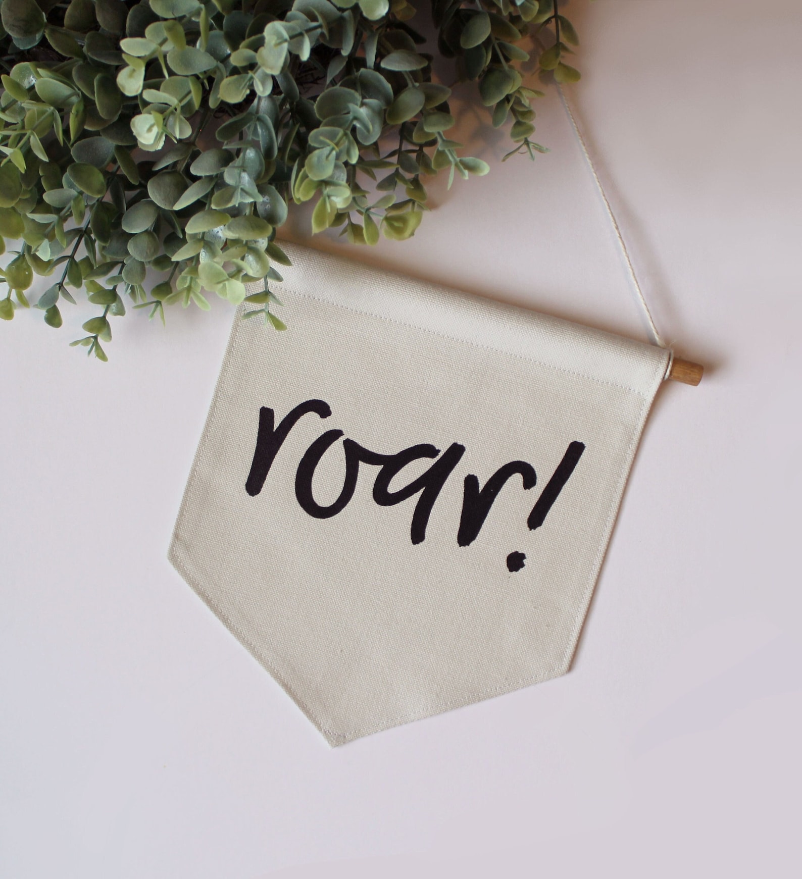 Roar Canvas Banner | Neutral Safari Nursery Decor | Jungle Wall Decor ...