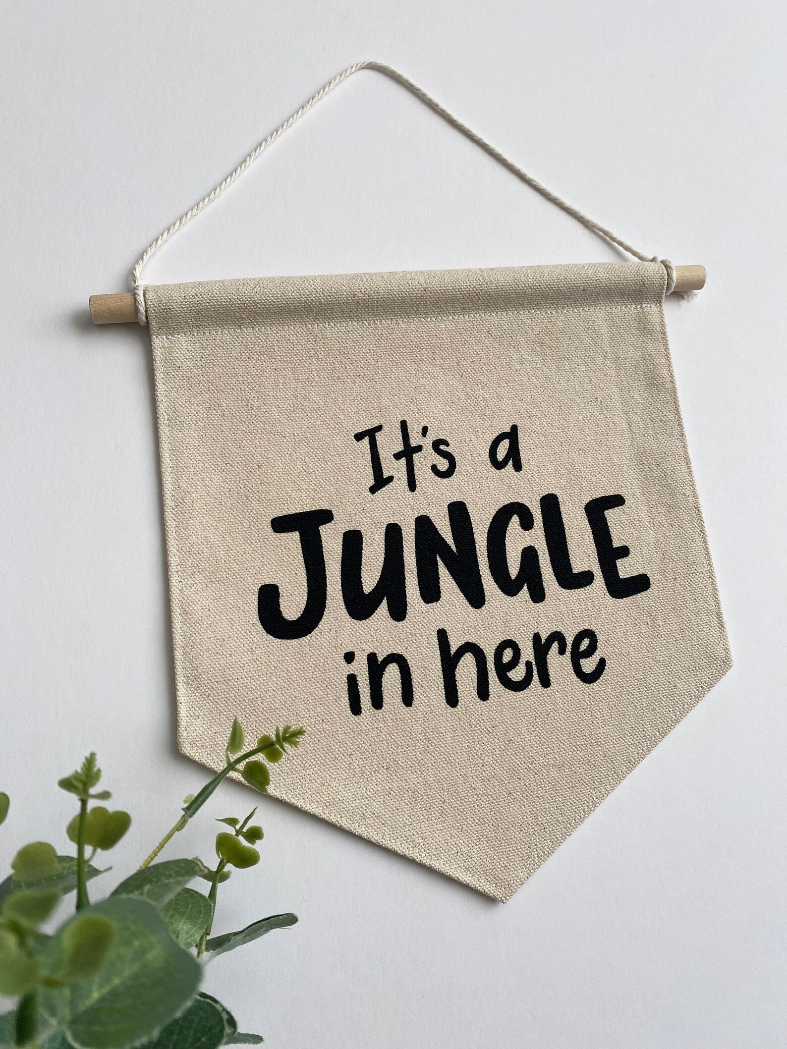It's a Jungle in Here Canvas Banner | Neutral Safari Nursery Decor ...