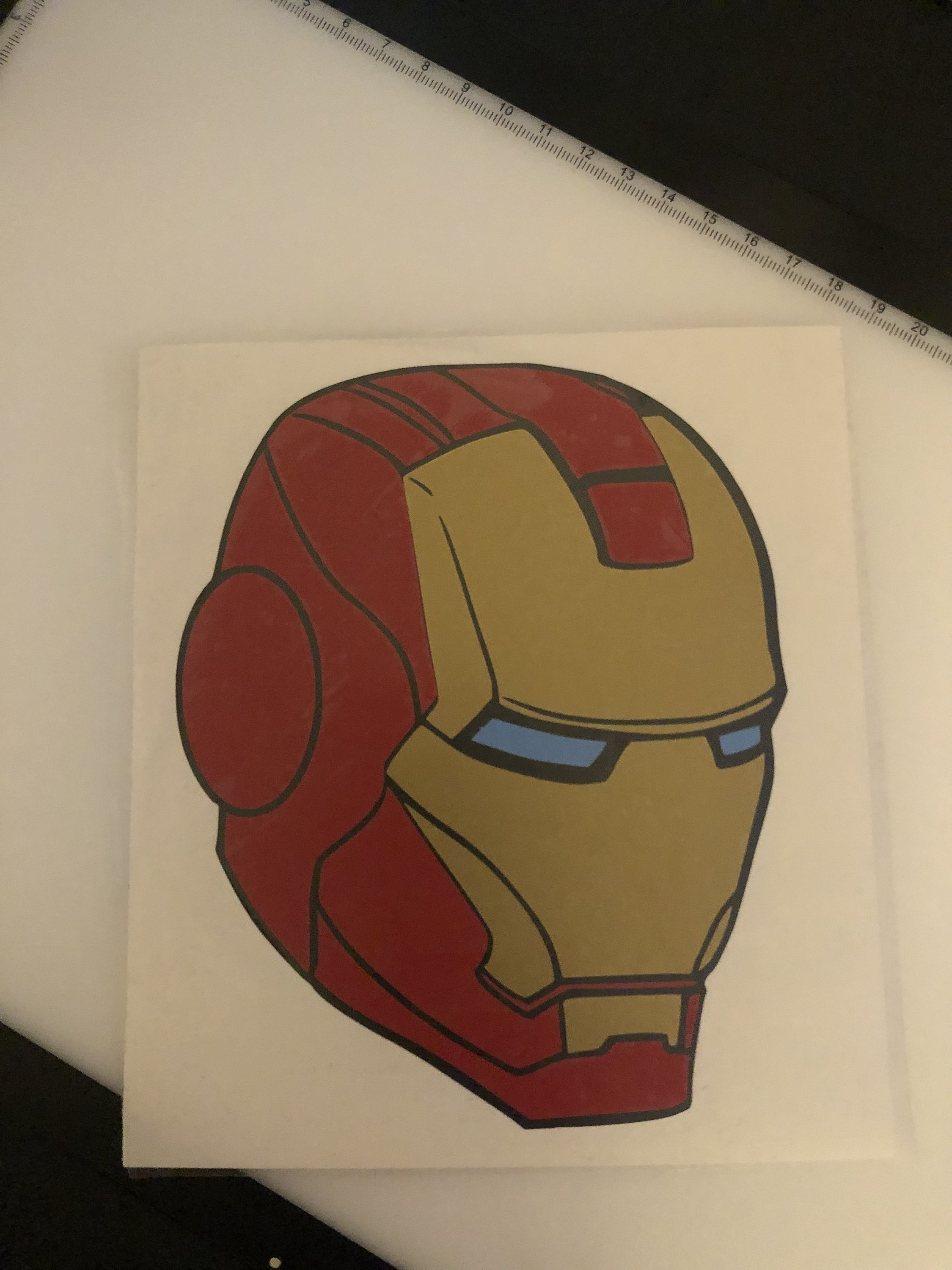 Iron Man Helmet Vinyl Decal | Etsy