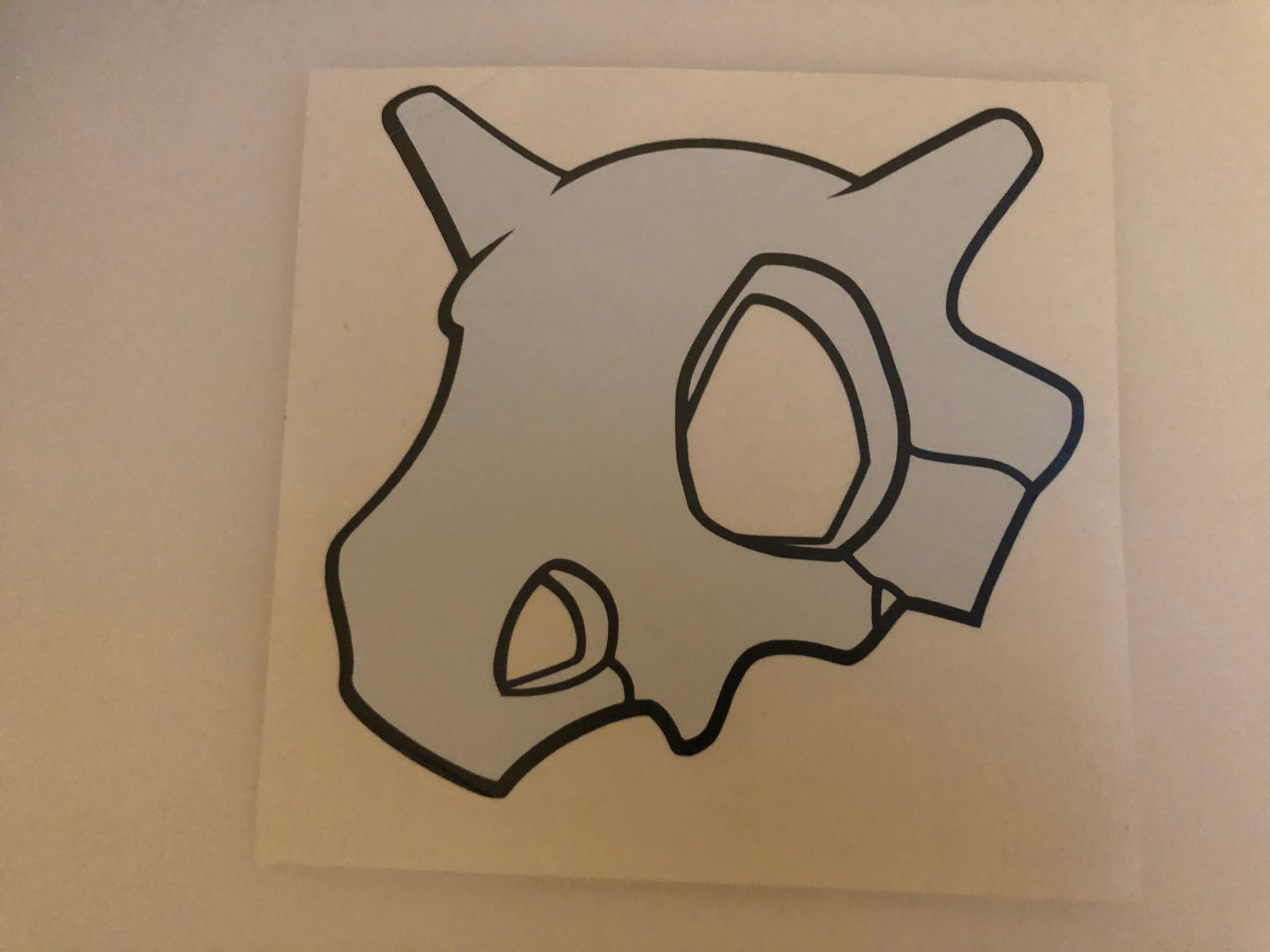 Cubone Skull Mask Vinyl Decal | Etsy