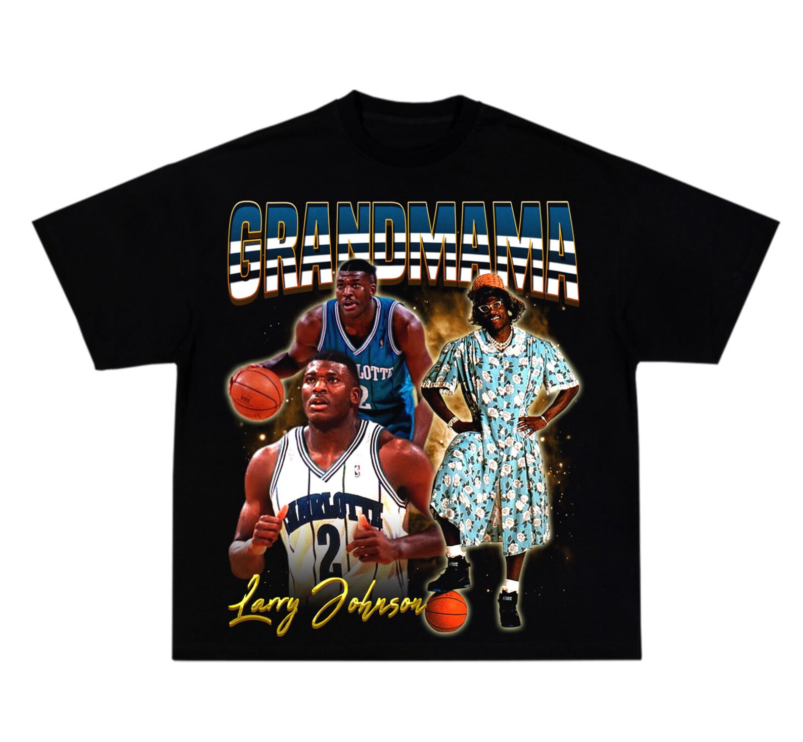 Digital Larry Johnson Grandmama T-shirt Design (this is the Design You ...