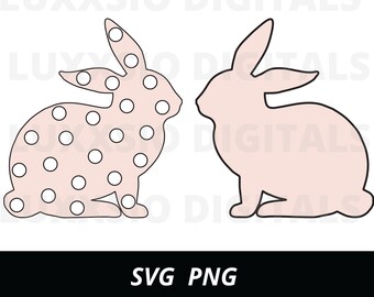 Cute Bunny Svg Rabbit Svg Pink Bunny Svg Digital Files Svg | Etsy