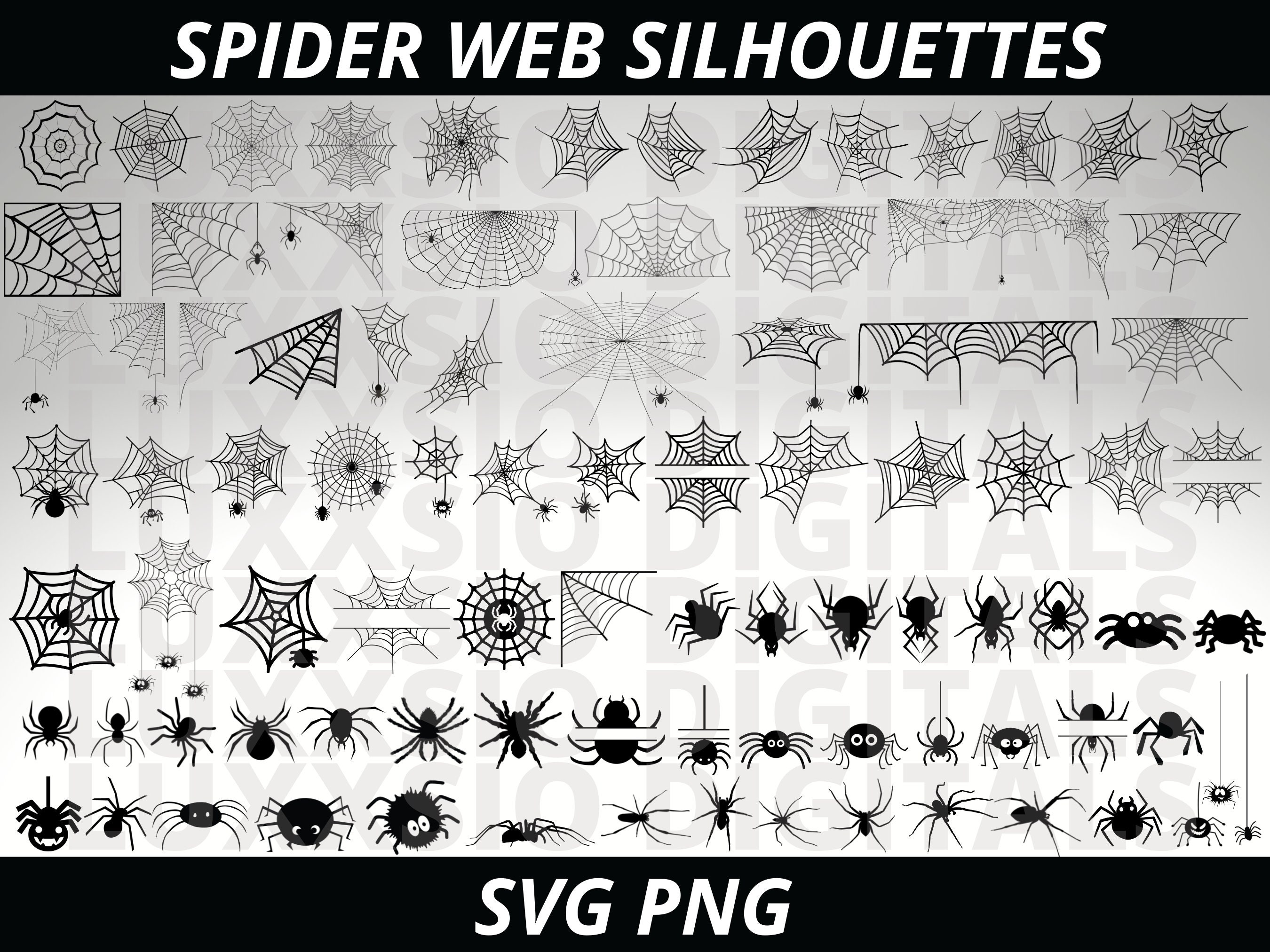 Spider Web Svg, Spider Svg, Halloween Svg, Spooky Svg, Cute Spider Svg ...