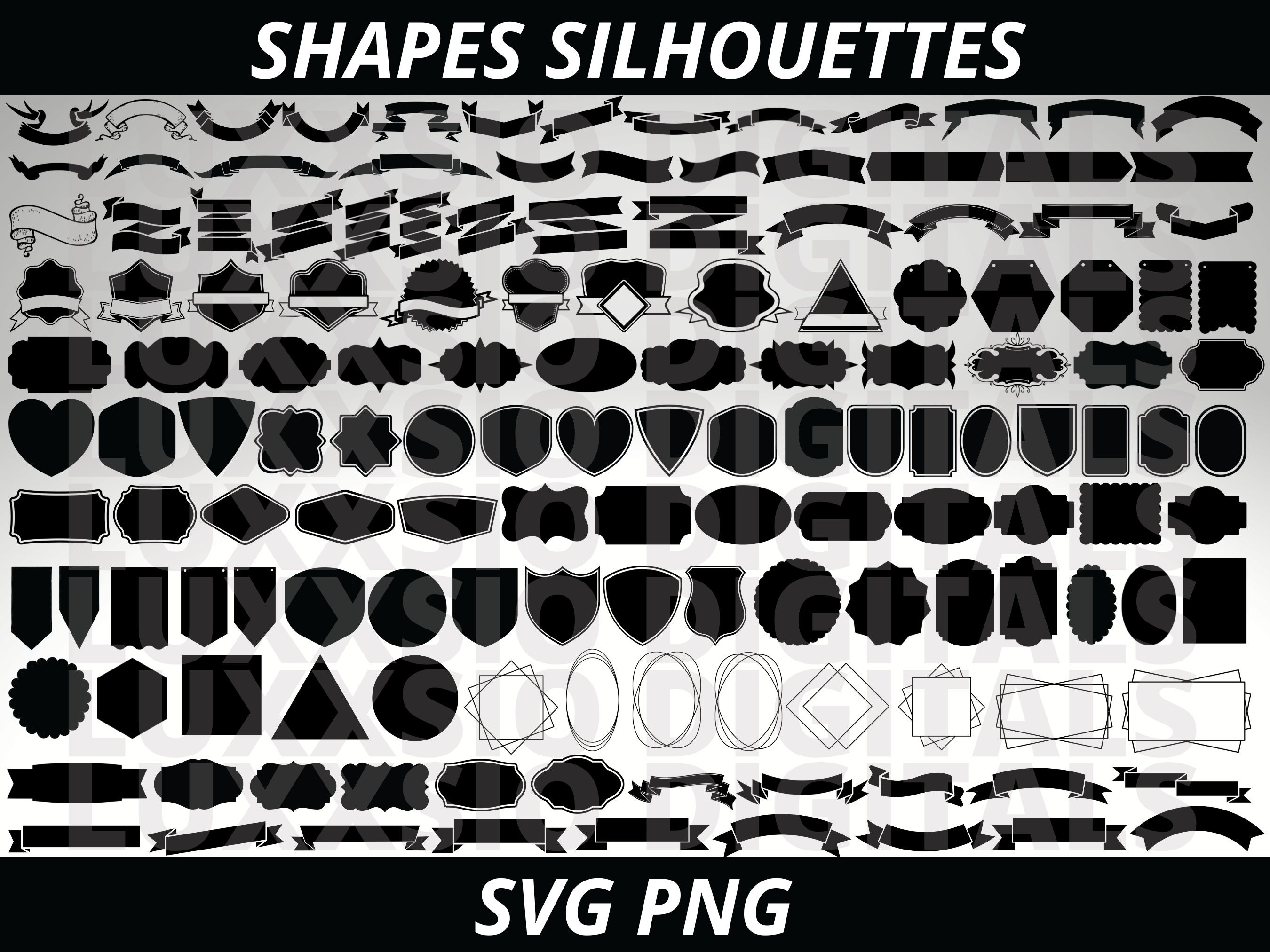 Shapes Svg Banner Svg Label Svg Frame Svg Heart Shape Svg - Etsy Australia