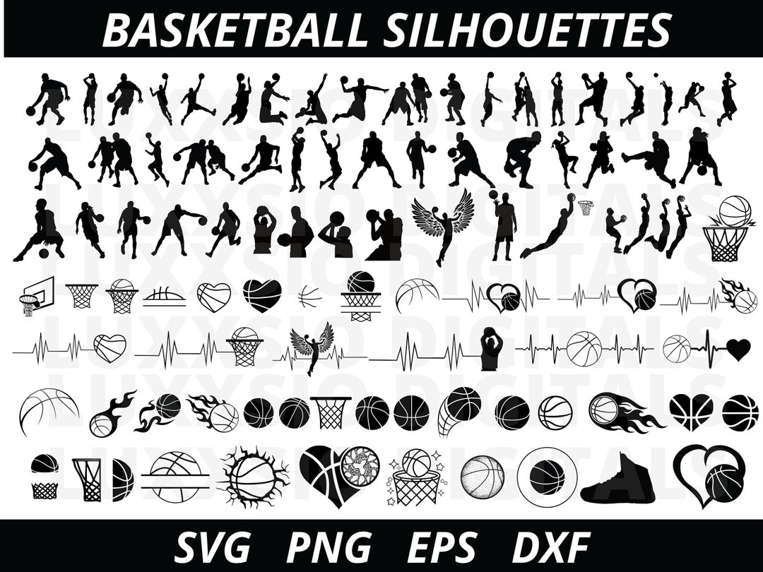 Basketball Svg, Basketball Silhouette, Basketball Player Svg, Touchdown ...