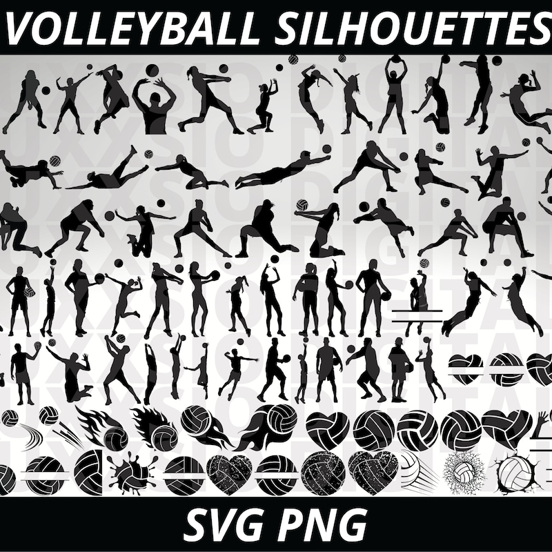 Volleyball Svg File - Etsy