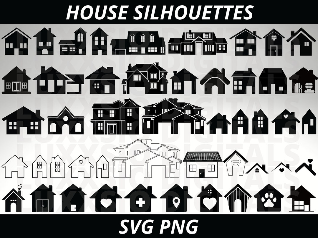 House Svg Bundle, House Silhouette Svg, House Vector Svg, Home Svg, Dog ...