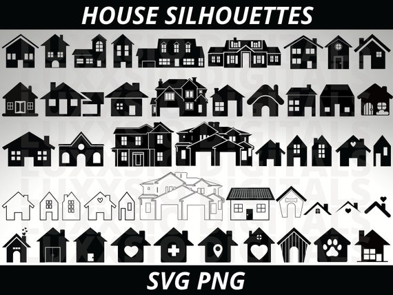 House Svg Bundle House Silhouette Svg House Vector Svg Home - Etsy