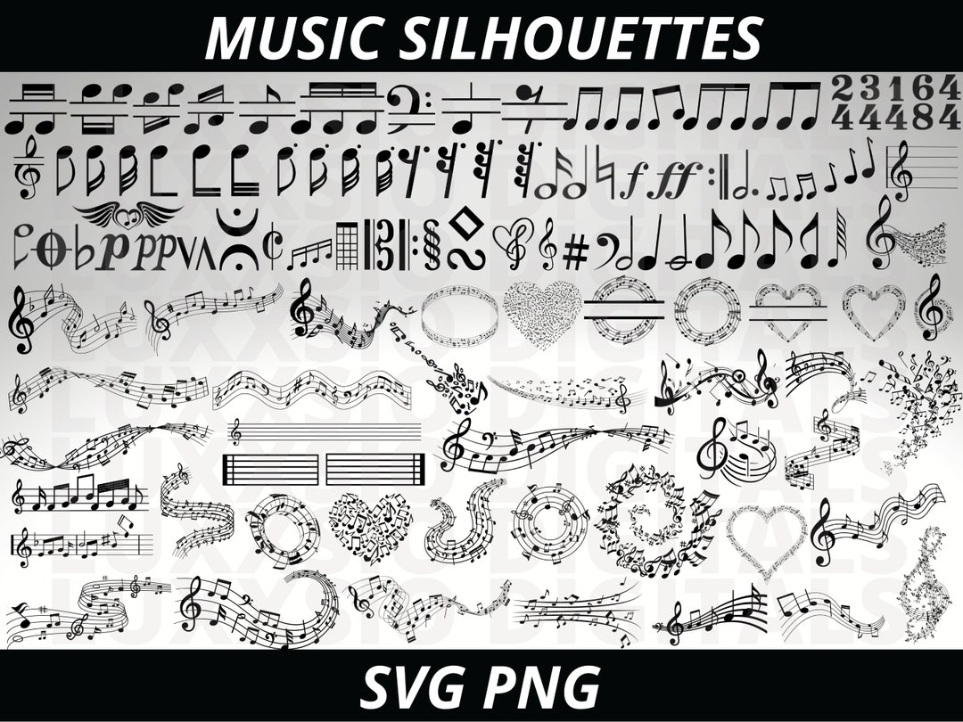 Music Svg, Music Notes Svg, Music Note Svg, Music Clipart, Treble Clef ...