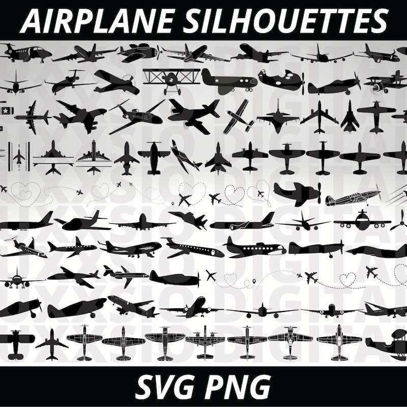 Airplane Svg - Etsy