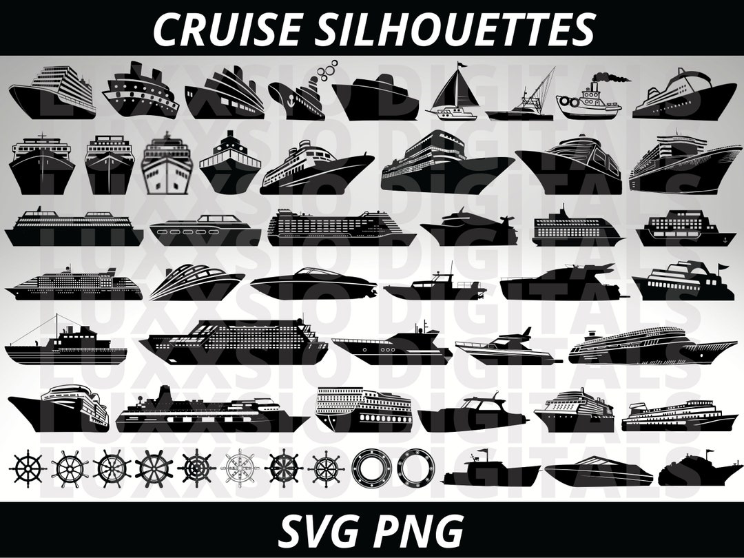 Cruise Svg, Cruise Ship Svg, Cruise Svg Bundle, Cruise Silhouette Svg ...